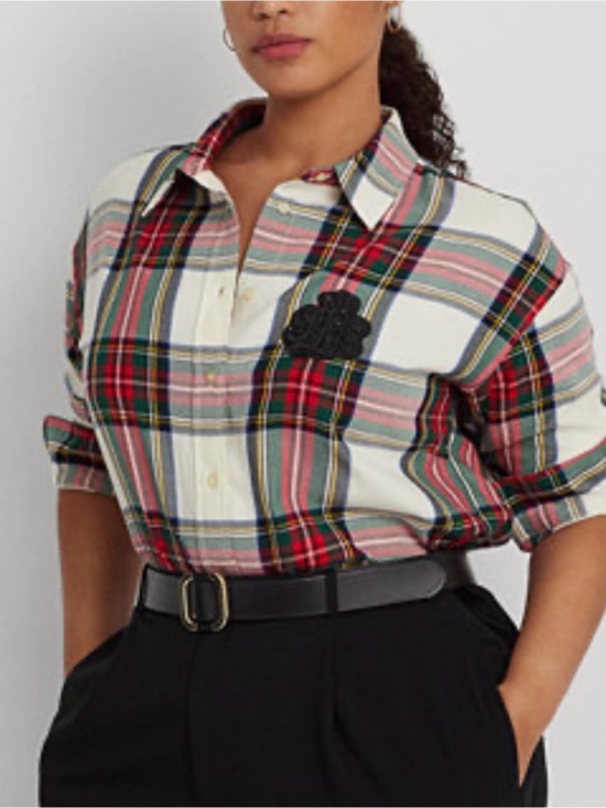 Lauren Ralph Lauren | Tops | Lauren Ralph Lauren Plaid Buttondown Shirt ...